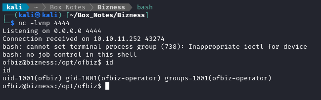 Bizness :: 4wayhandshake — CTF Walkthroughs, Tips & Tricks